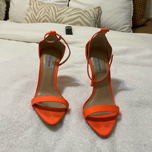 Steve Madden | Shoes | Steve Madden Orange Stiletto Heels | Poshmark